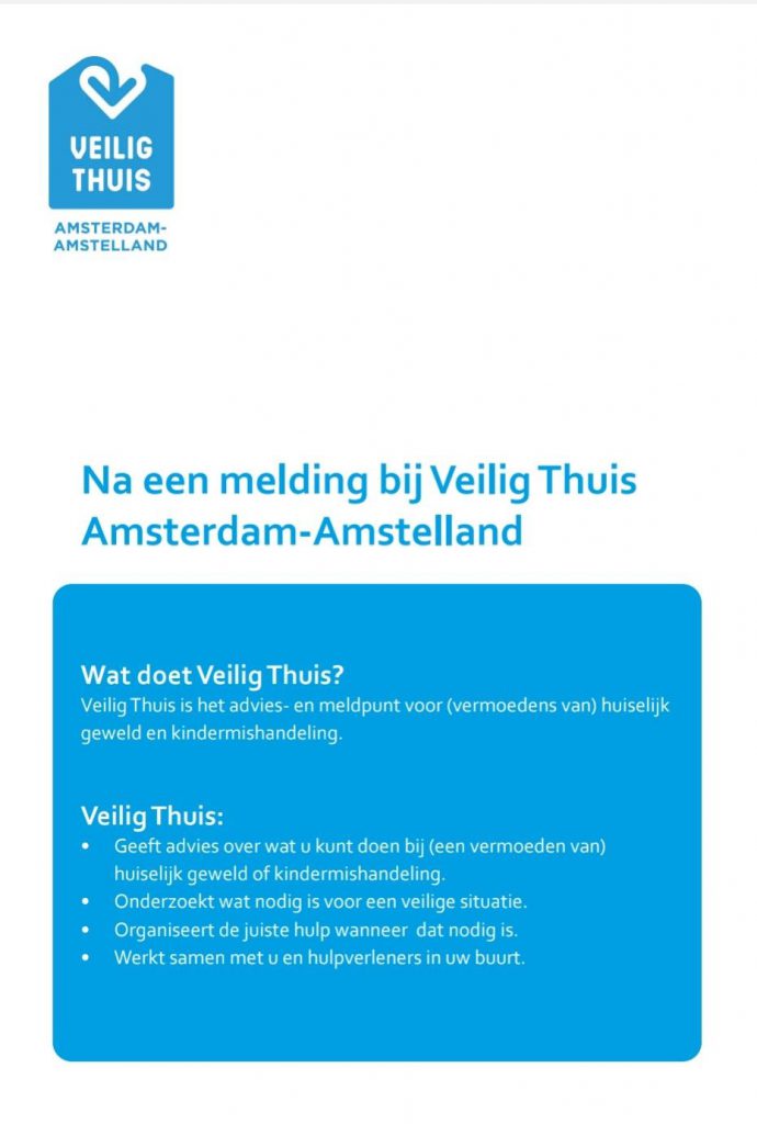 Folder 'Na een melding bij Veilig Thuis Amsterdam-Amstelland' - 020 ...